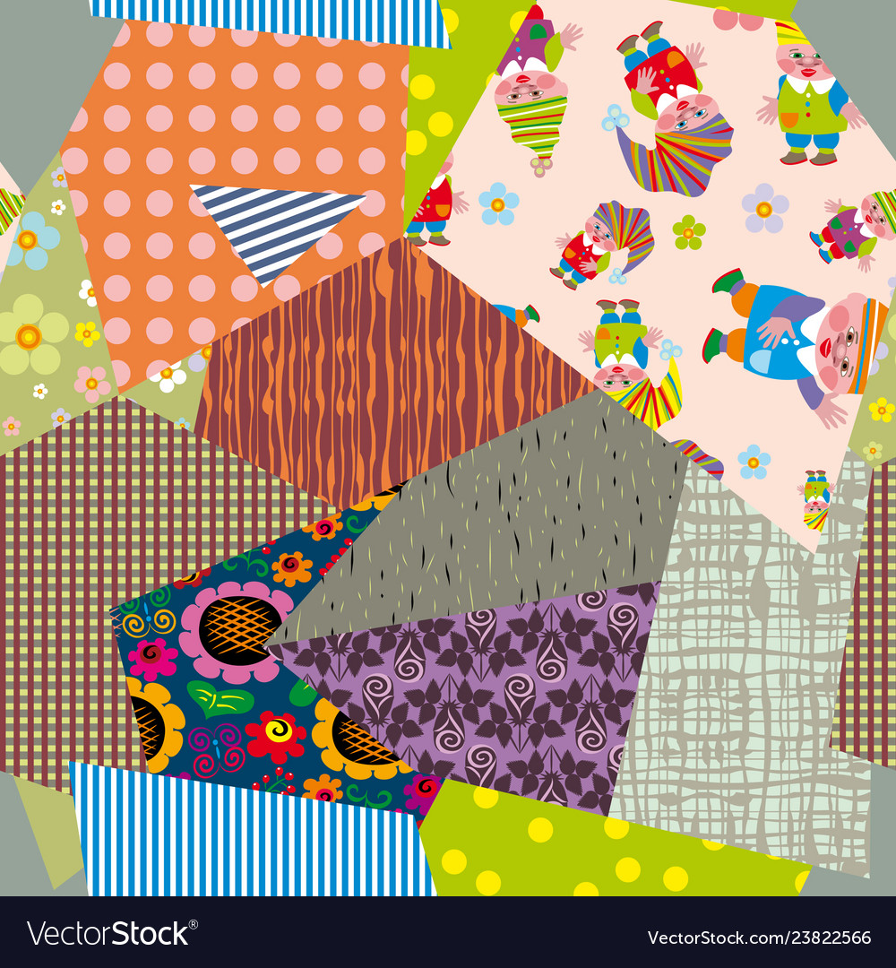 Patchwork seamless texture seamless Royalty Free Vector