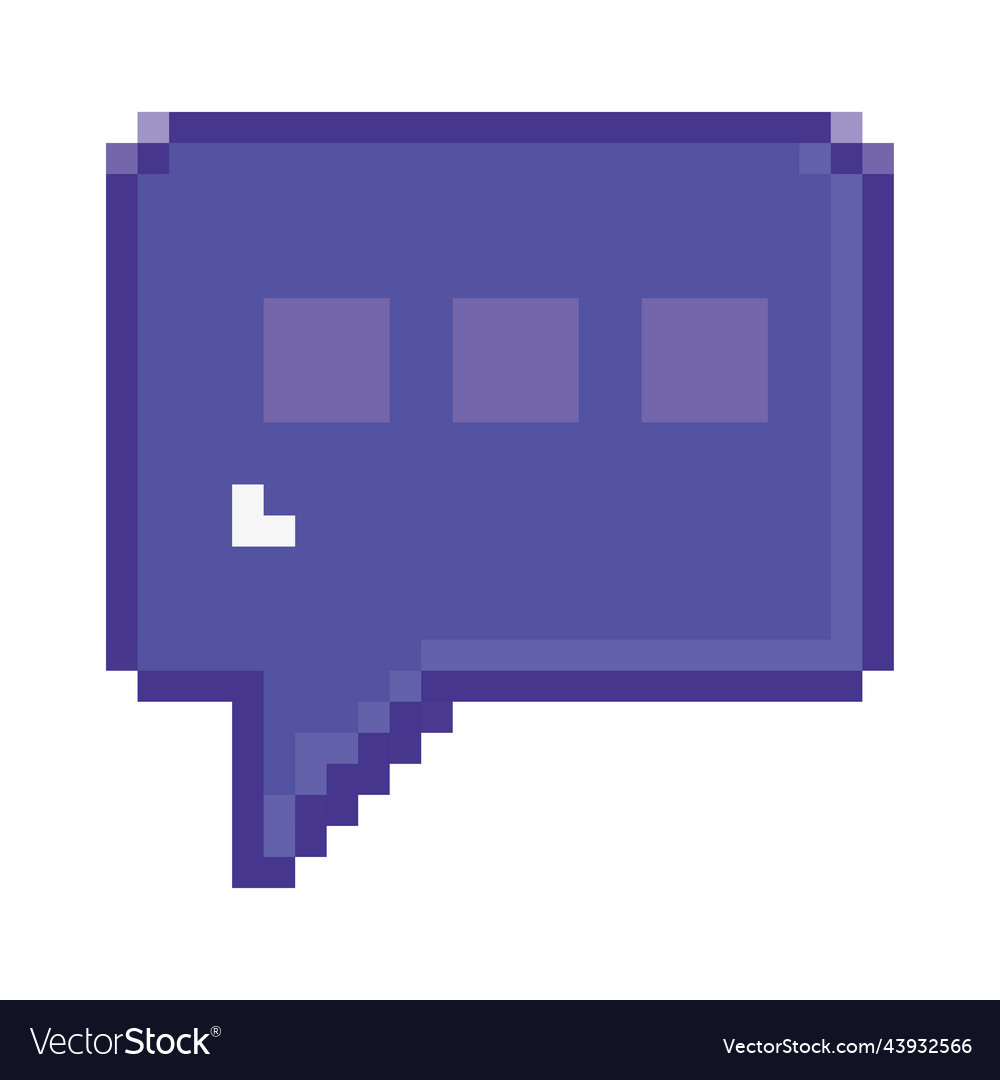 Pixel speech bubble Royalty Free Vector Image - VectorStock