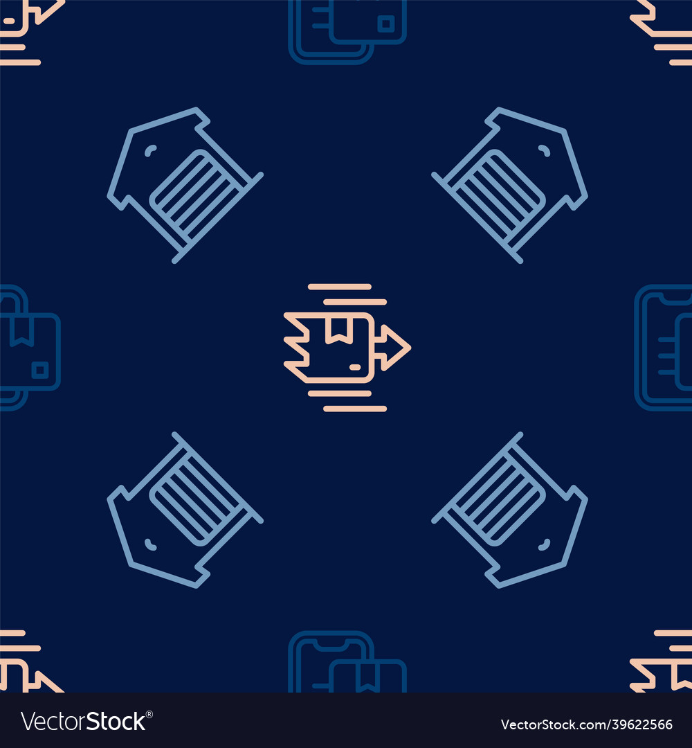 Set line document tracking marker warehouse Vector Image