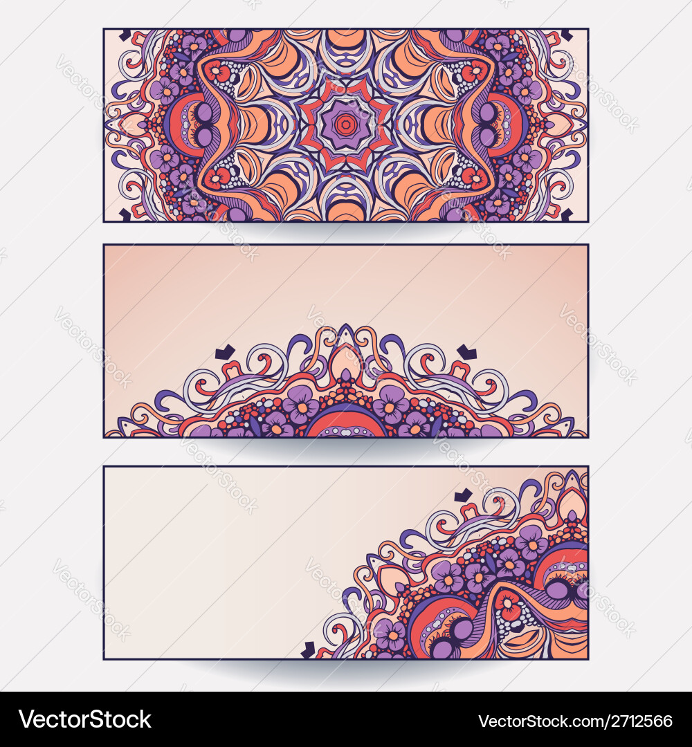Set of abstract banners Royalty Free Vector Image