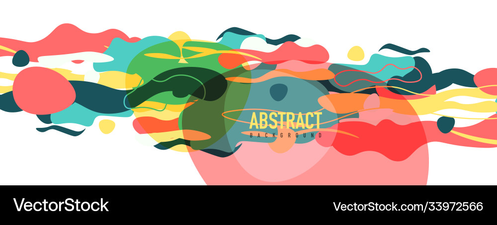 Trendy liquid style shapes abstract design Vector Image