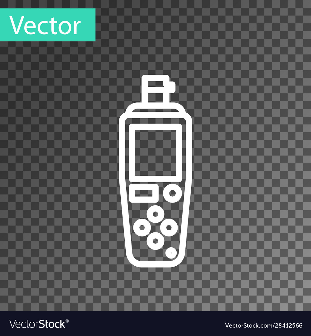 White line portable sensor icon isolated Vector Image