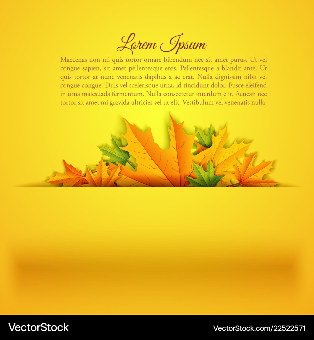 Abstract light seasonal autumn template Royalty Free Vector