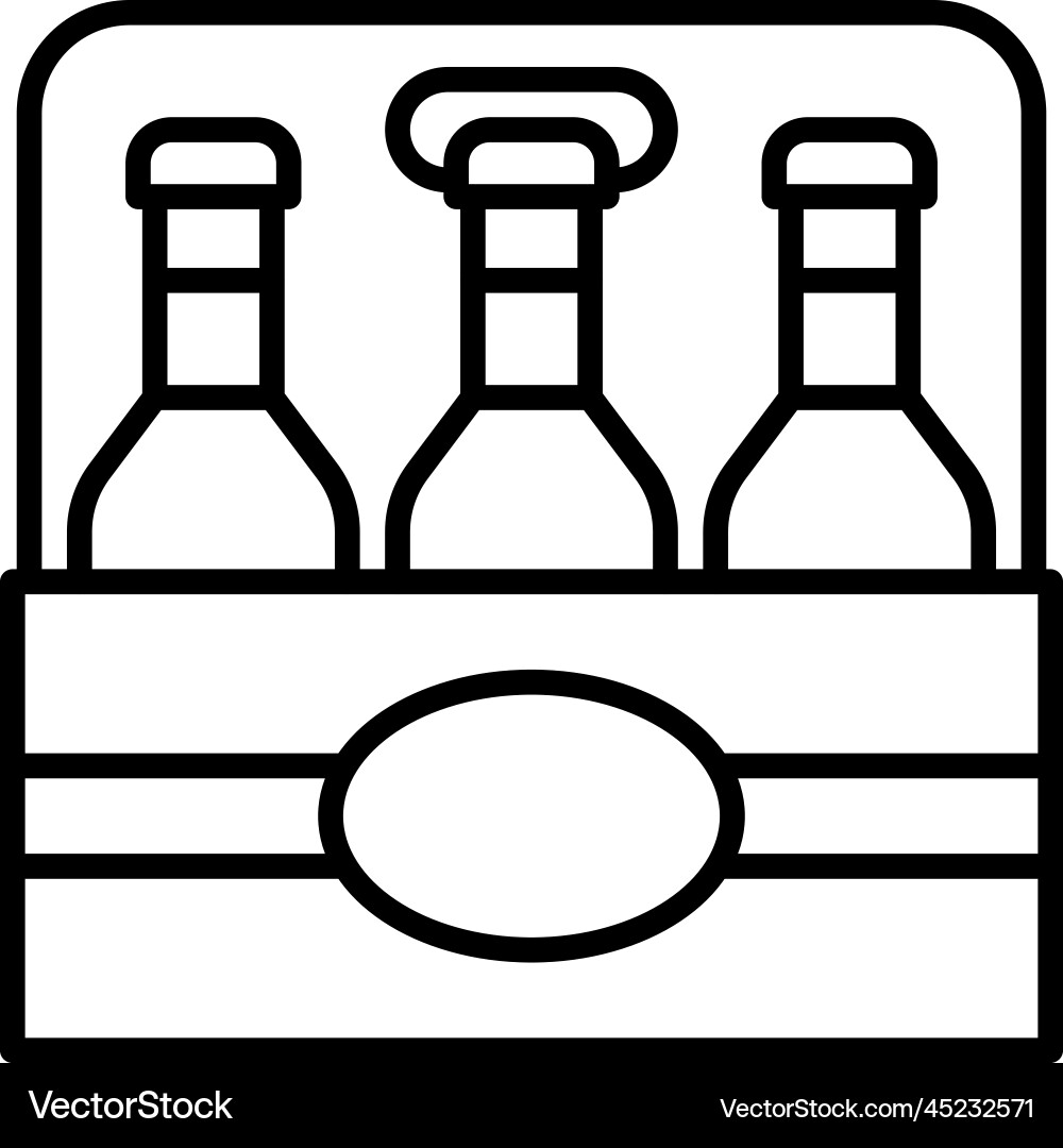 Beer packs icon new year realated Royalty Free Vector Image
