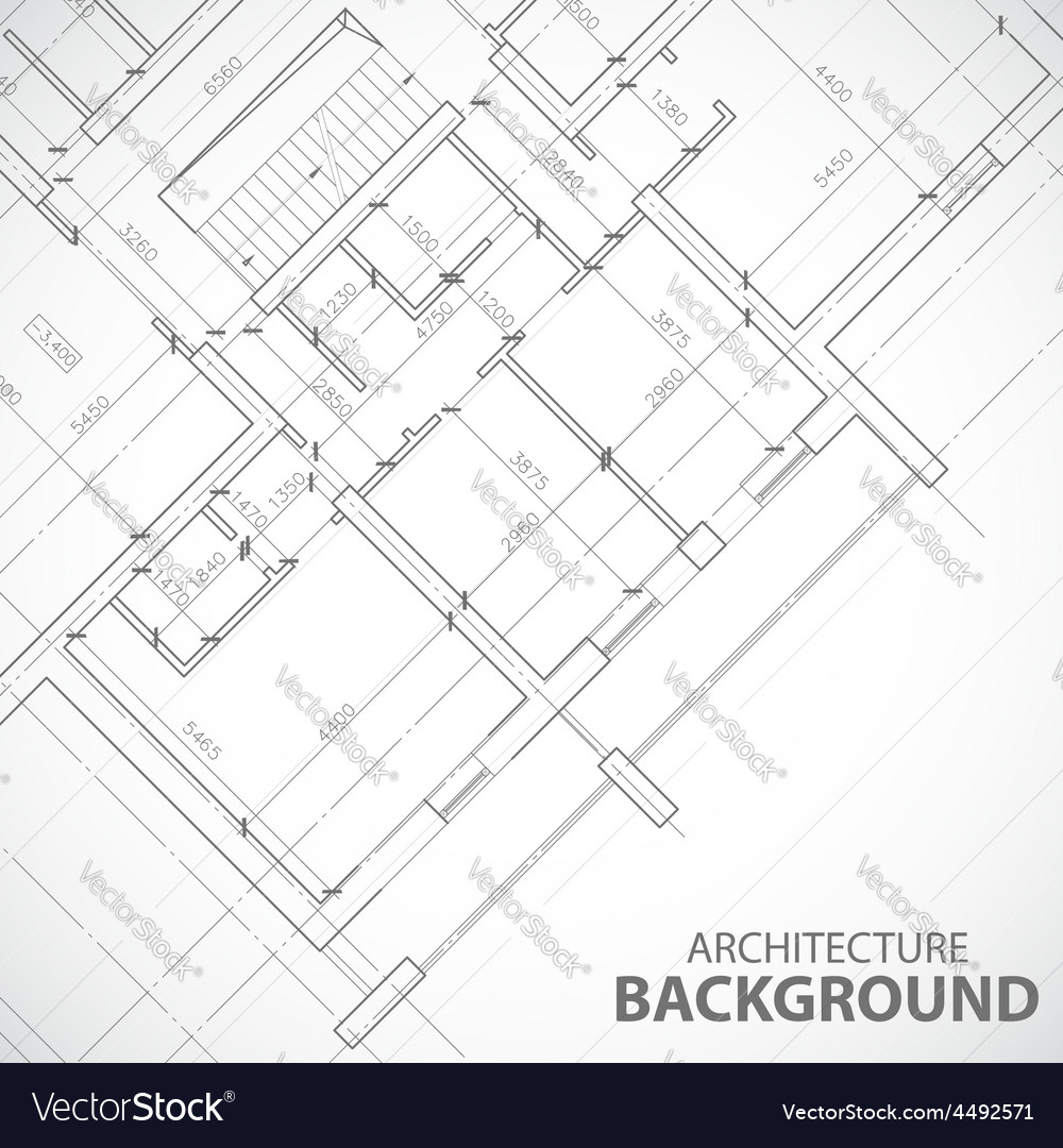Black architecture plan Royalty Free Vector Image