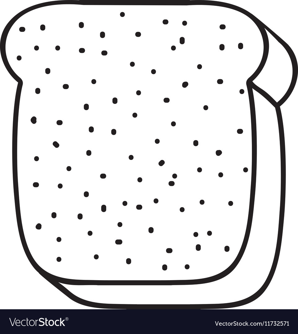 Bread slice icon image Royalty Free Vector Image