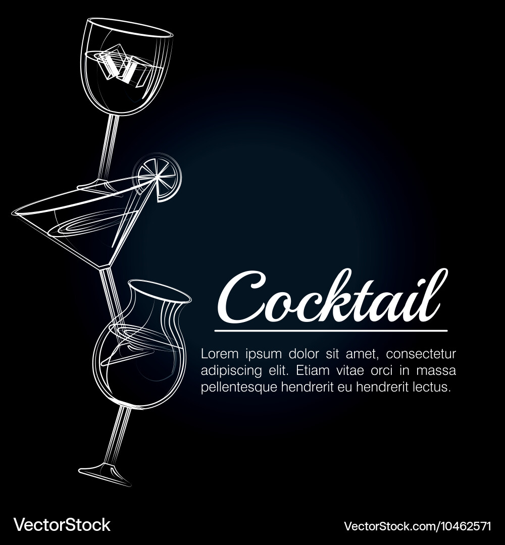 Cocktail tropical poster bar icon Royalty Free Vector Image