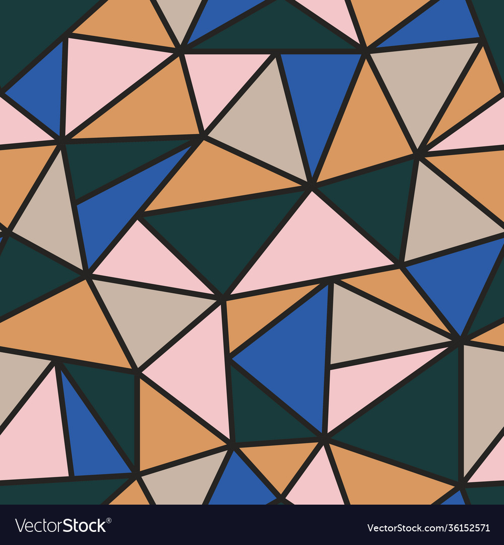 Color seamless polygonal geometric pattern Vector Image Color seamless polygonal geometric pattern Vector Image