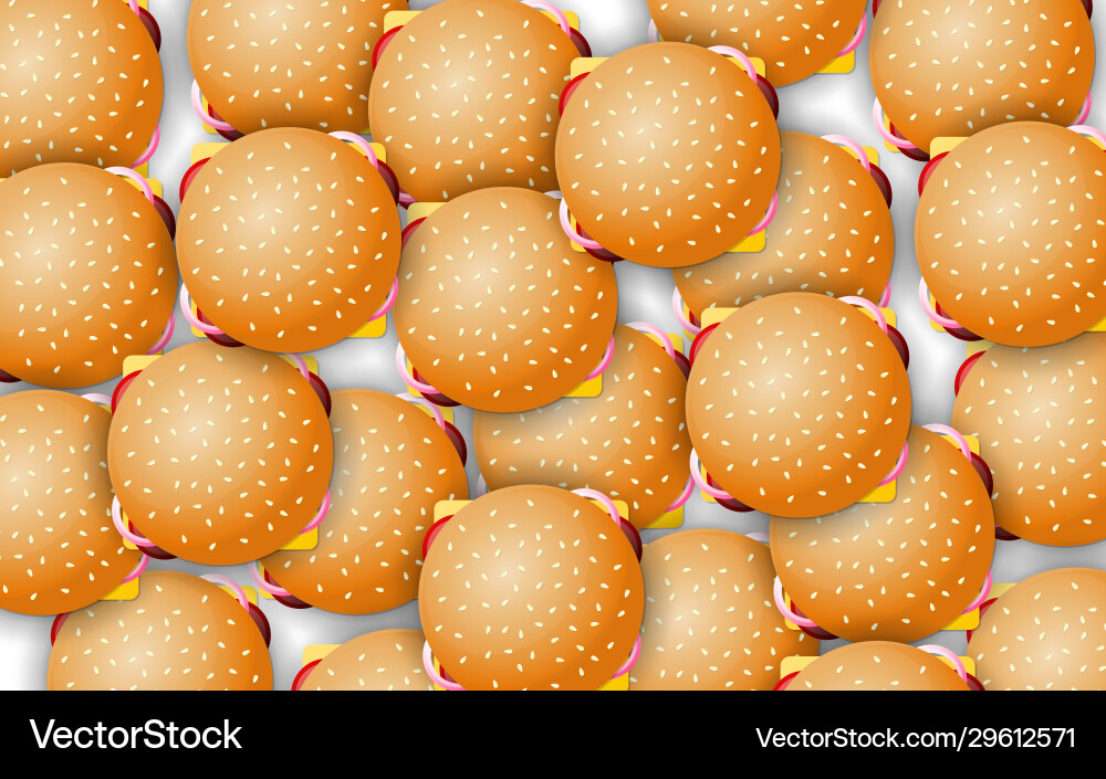 Colorful burgers background Royalty Free Vector Image