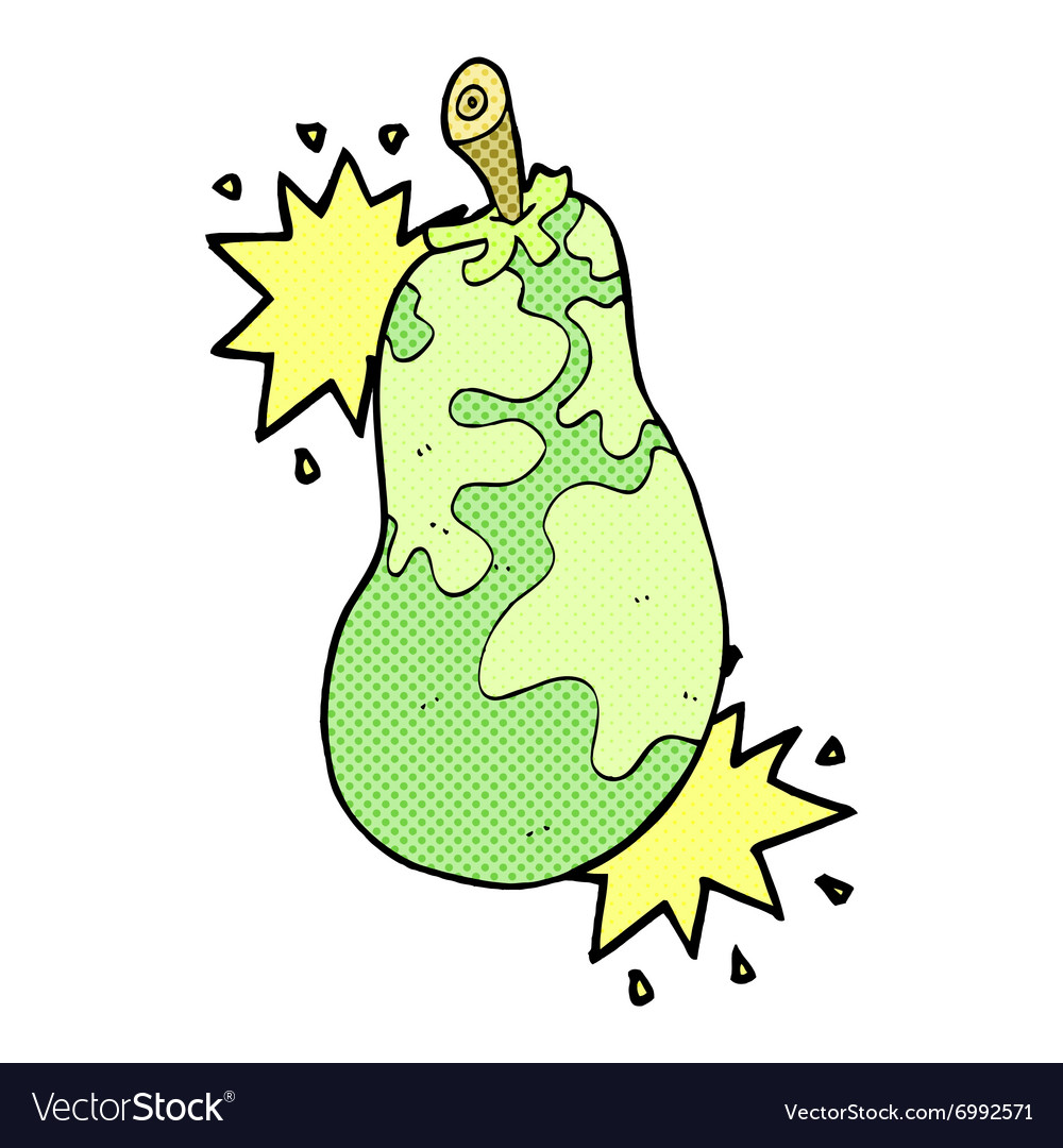 Comic cartoon pear Royalty Free Vector Image - VectorStock