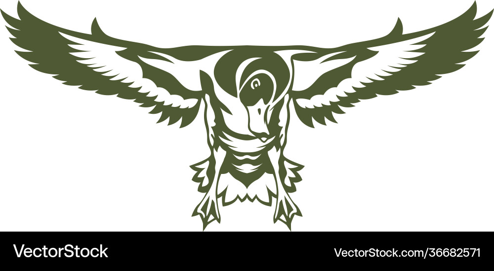 Duck hunting template Royalty Free Vector Image