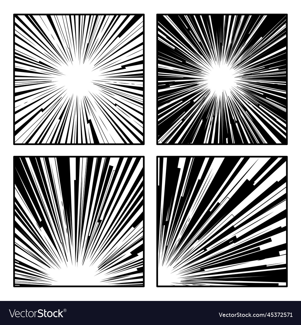 Explosions black set background Royalty Free Vector Image