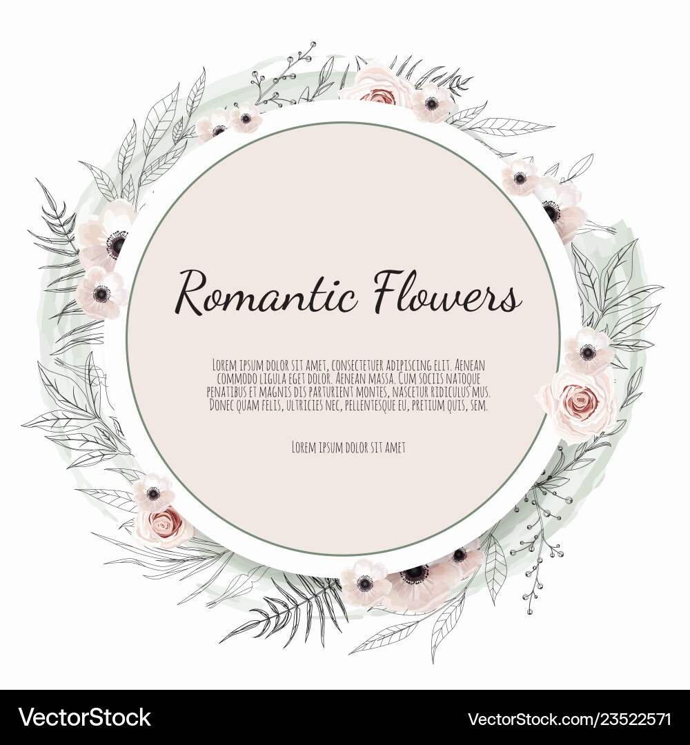 Floral design card greeting postcard Royalty Free Vector