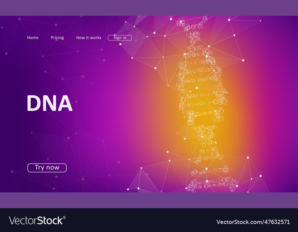 Futuristic dna concept structure Royalty Free Vector Image