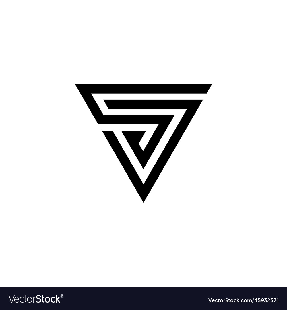 Js Triangle Logo Royalty Free Vector Image Vectorstock