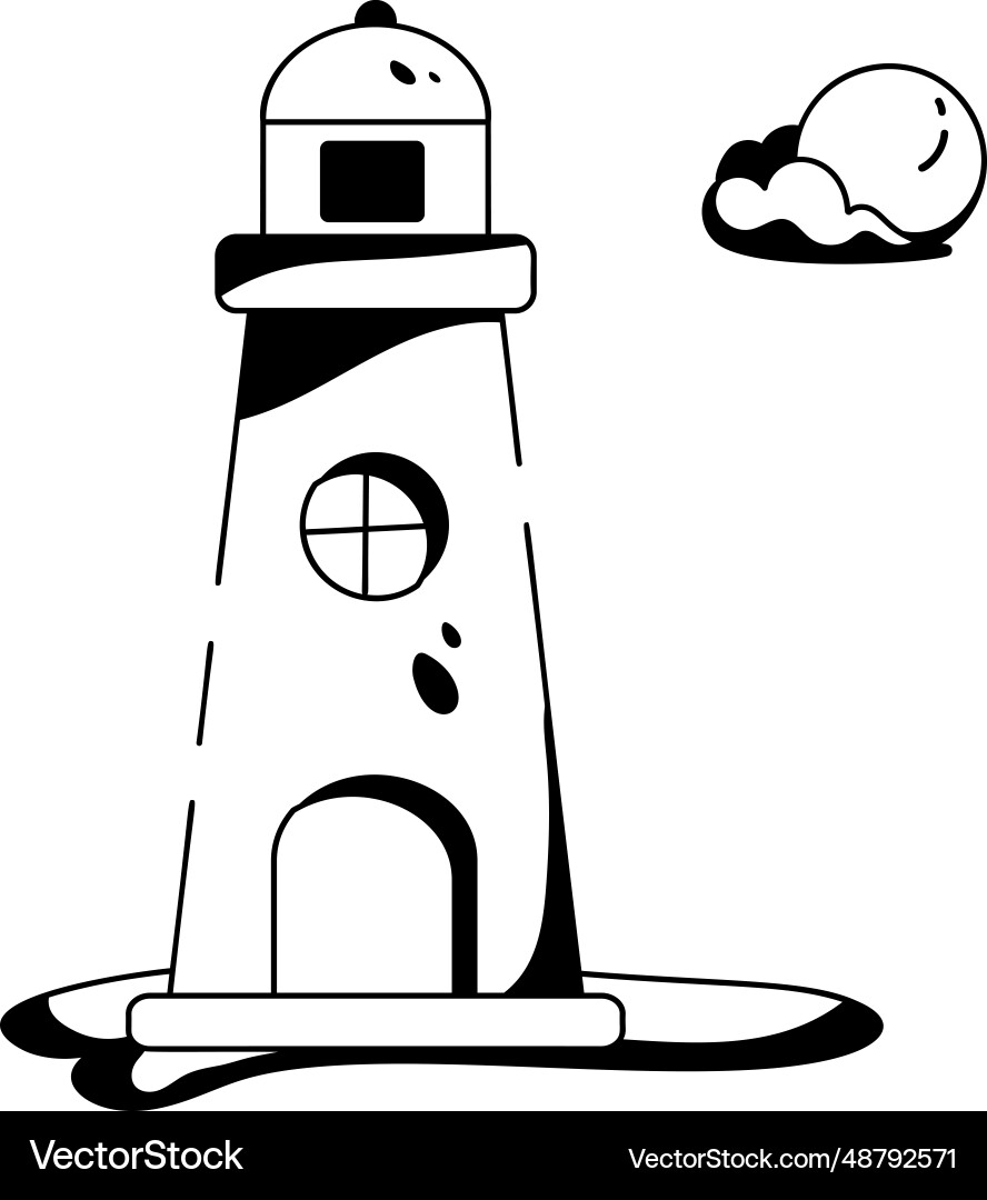 Lighthouse building Royalty Free Vector Image - VectorStock