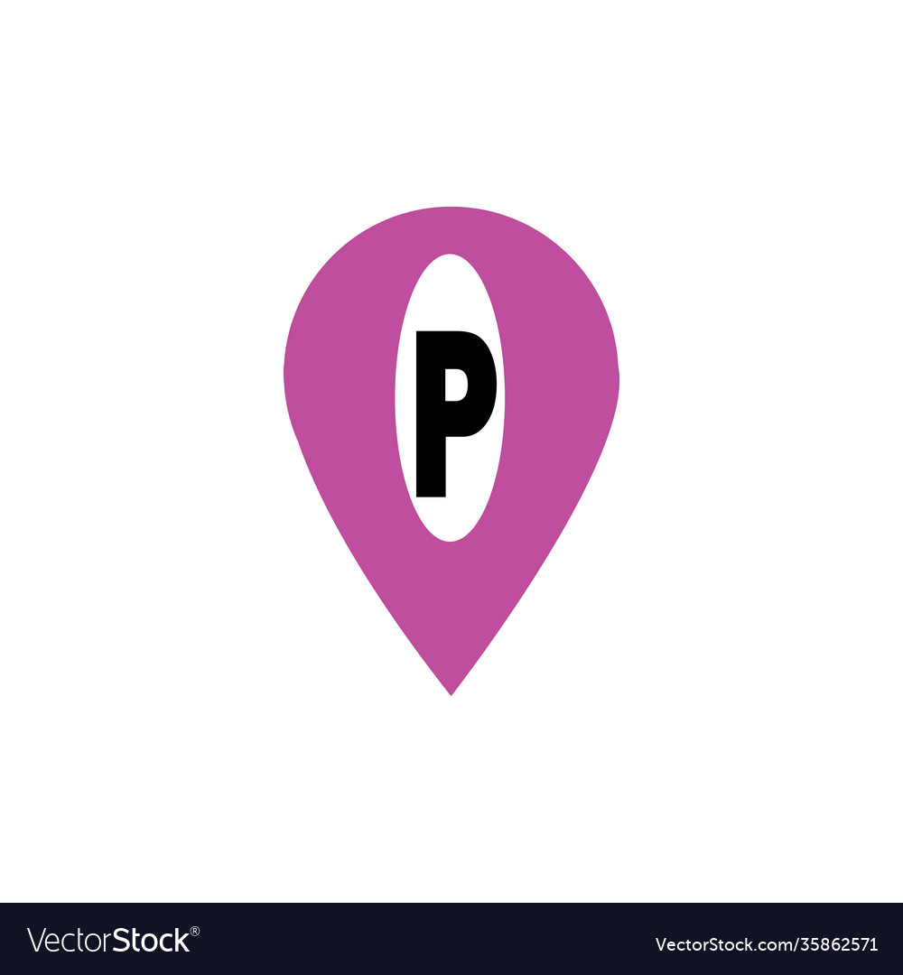 Map point parking Royalty Free Vector Image - VectorStock