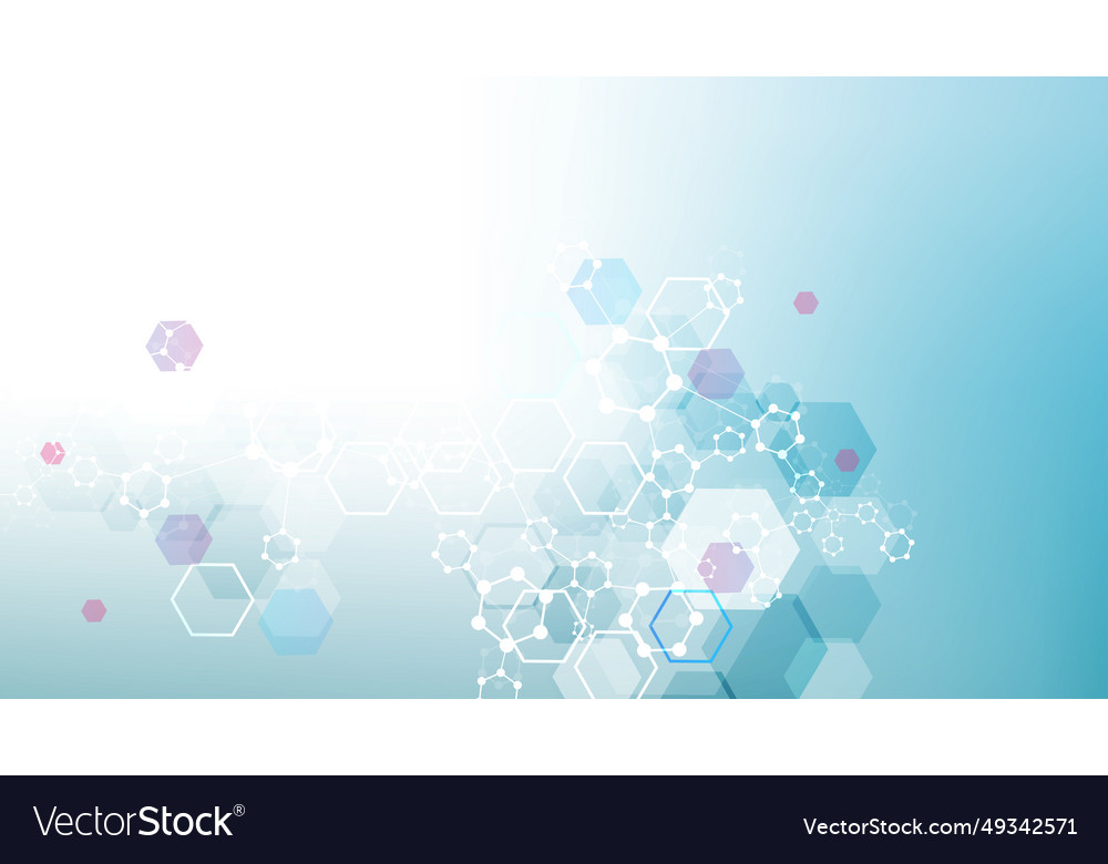 Modern science background with lines dots and Vector Image