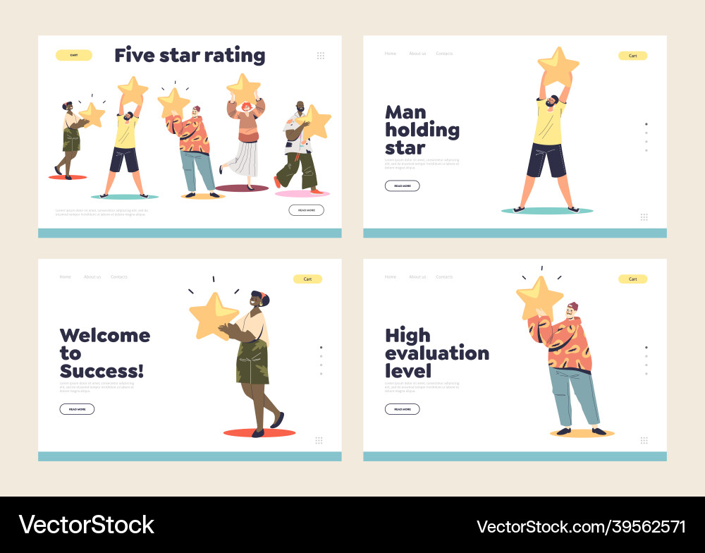 Rating stars and high evaluation level concept Vector Image