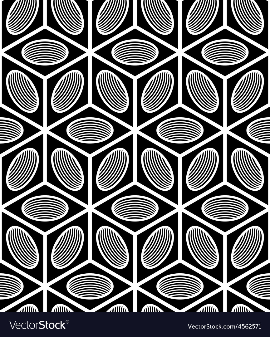 Regular contrast endless pattern with intertwine Vector Image