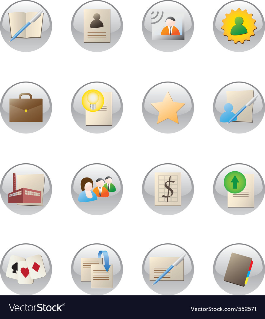 Round buttons set Royalty Free Vector Image - VectorStock