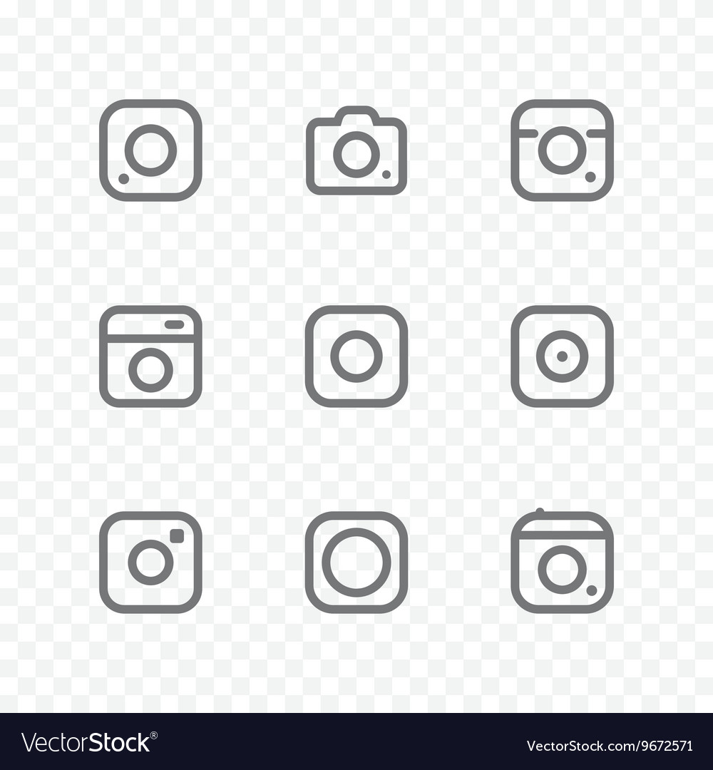 Simple camera icons Royalty Free Vector Image - VectorStock