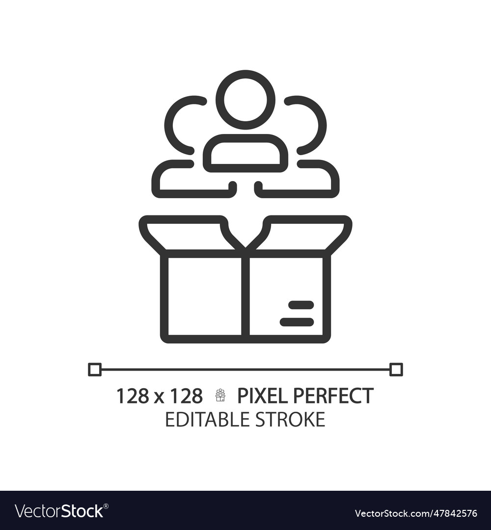 2d customizable customer linear icon Royalty Free Vector