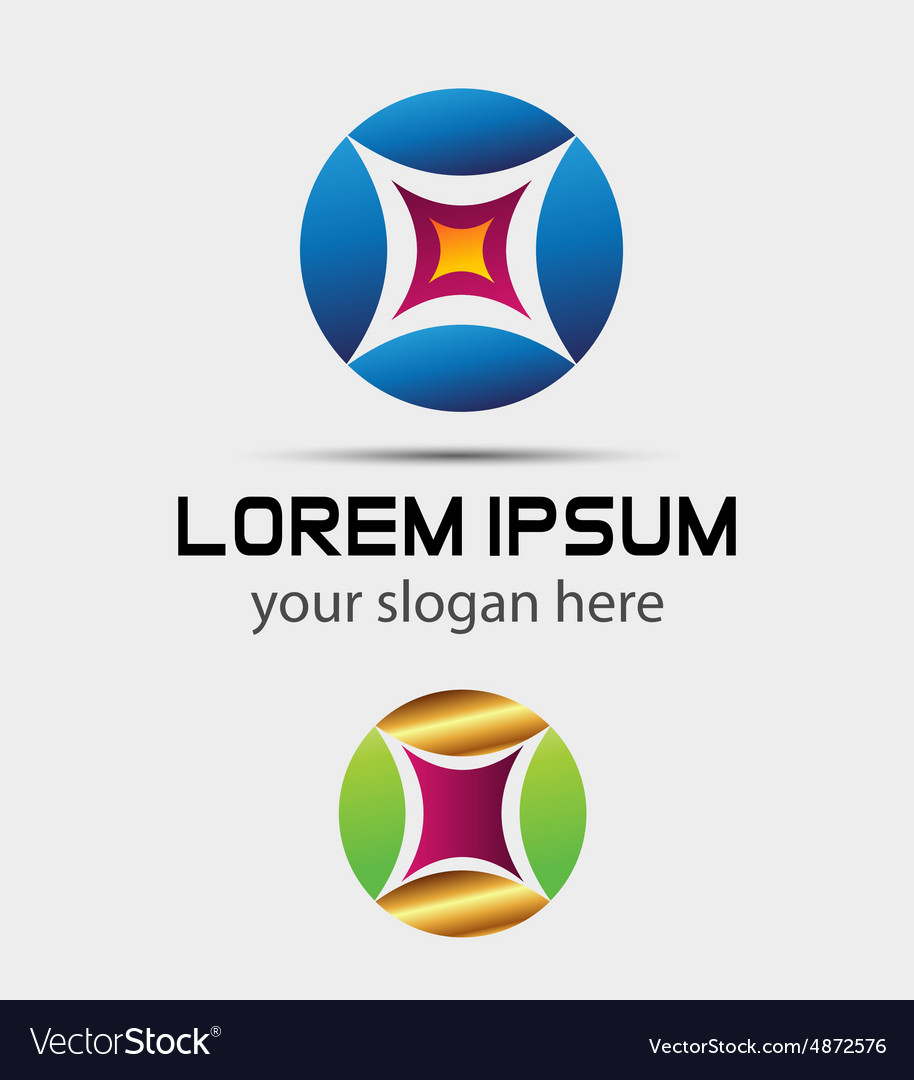 Abstract circle logo Royalty Free Vector Image