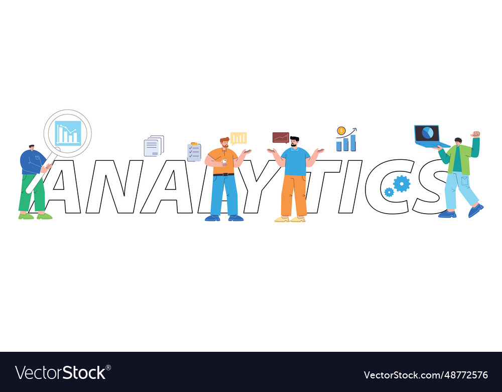 Analytics data information report chart progress Vector Image