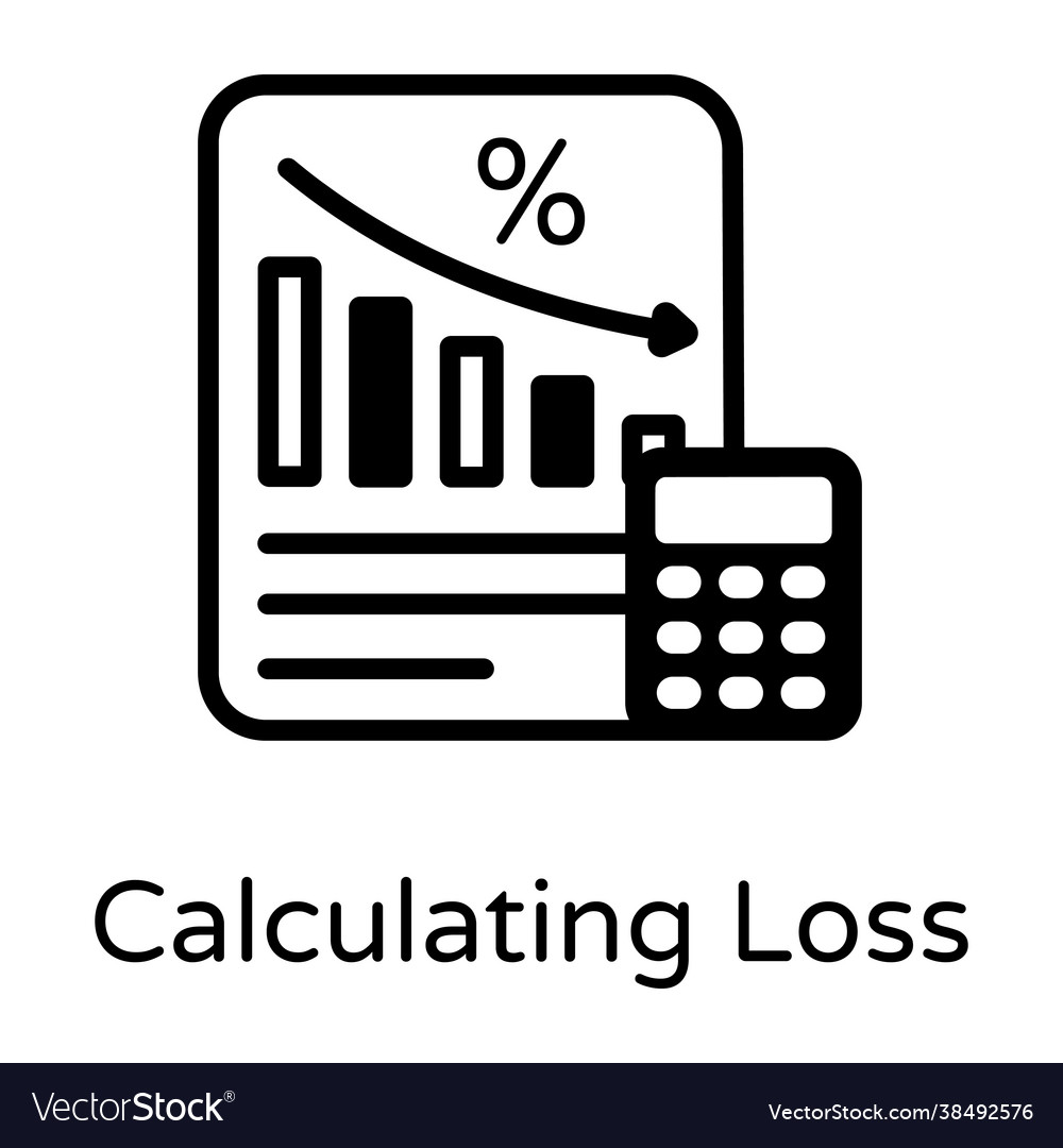Calculation loss Royalty Free Vector Image - VectorStock