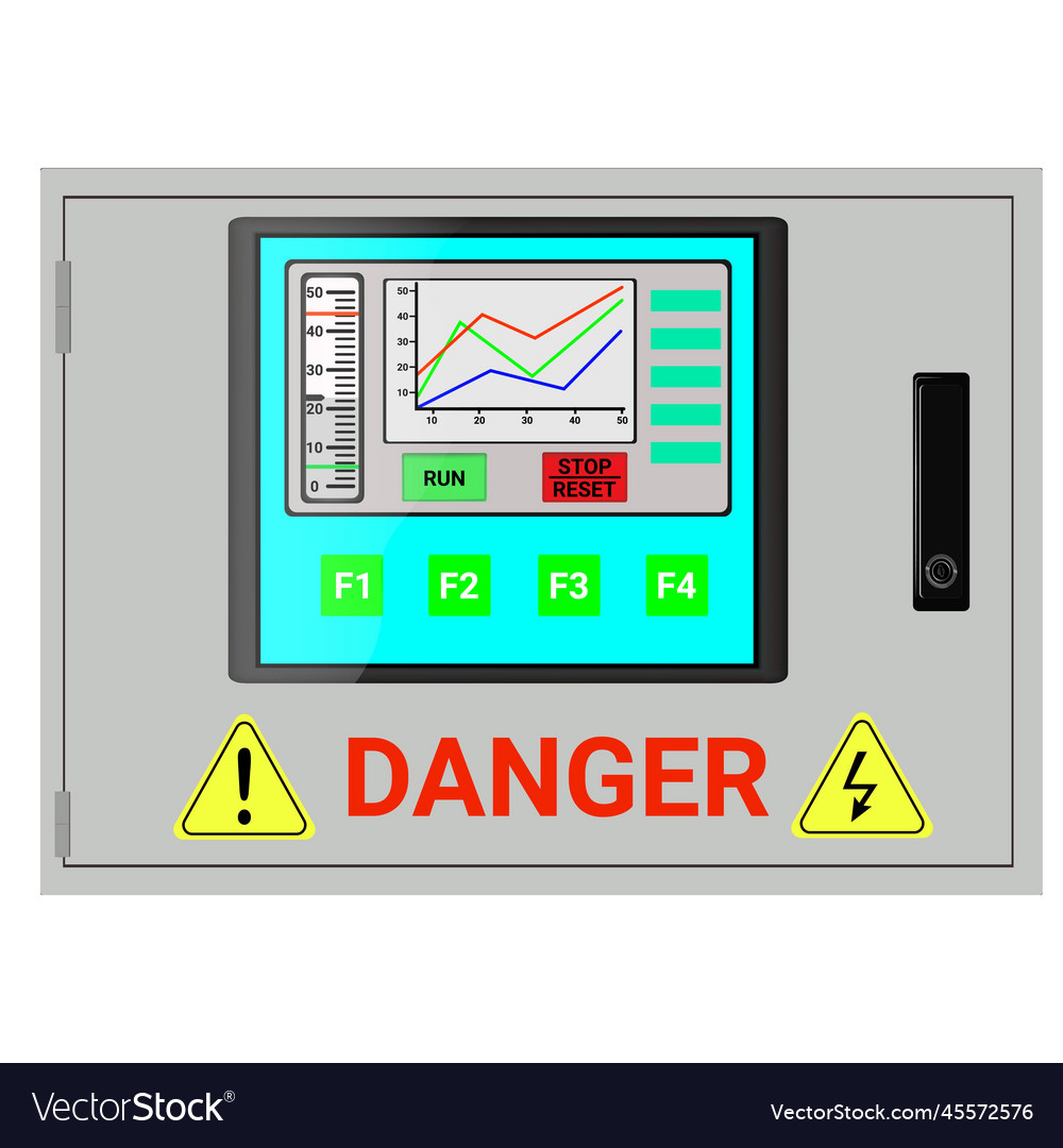 Control panel production Royalty Free Vector Image