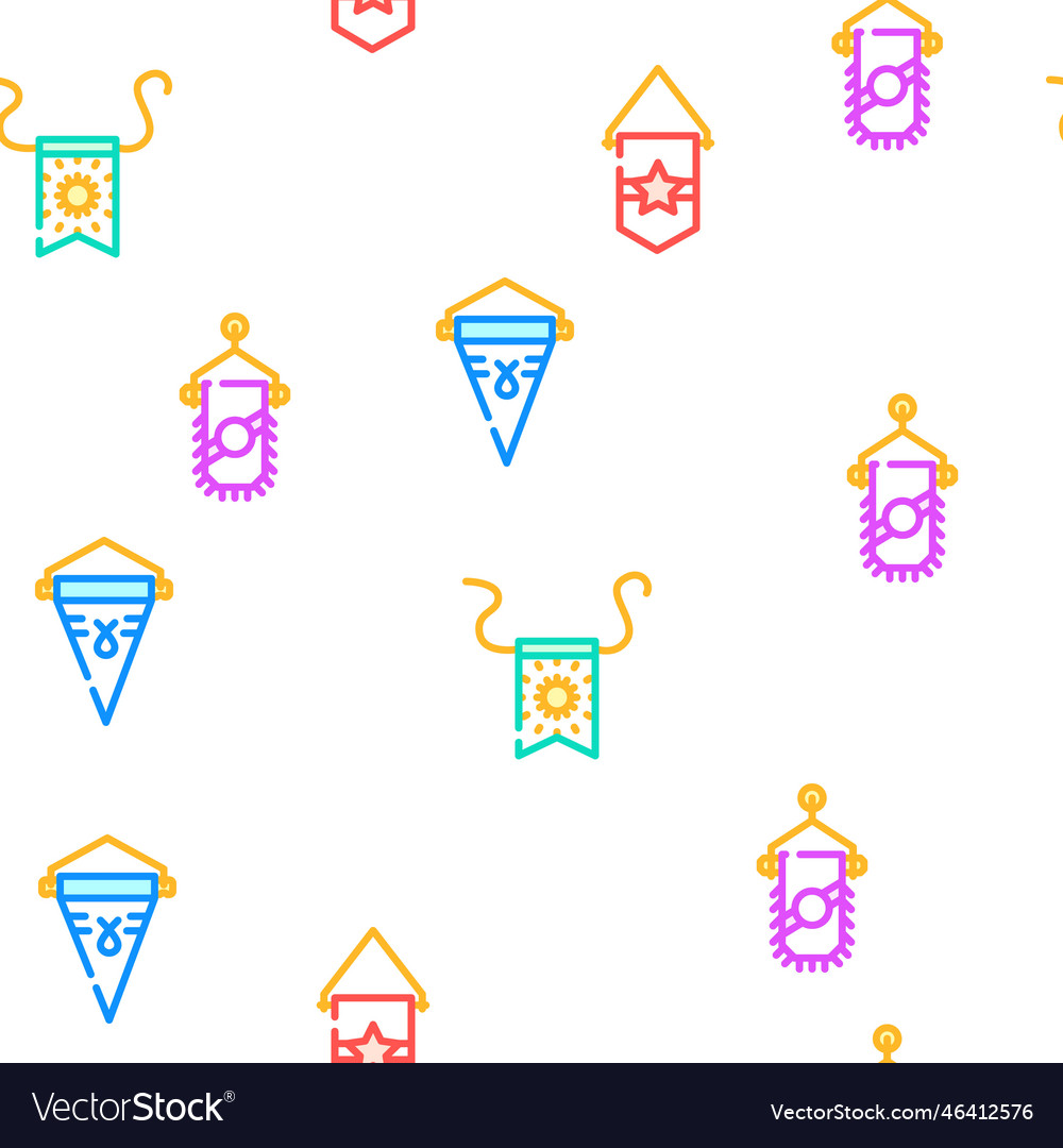 Flag start web pennant map seamless pattern Vector Image