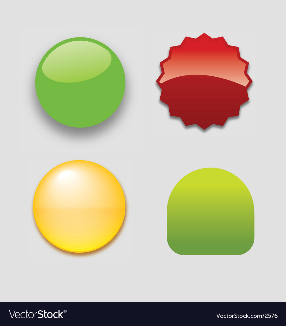 Glossy buttons Royalty Free Vector Image - VectorStock