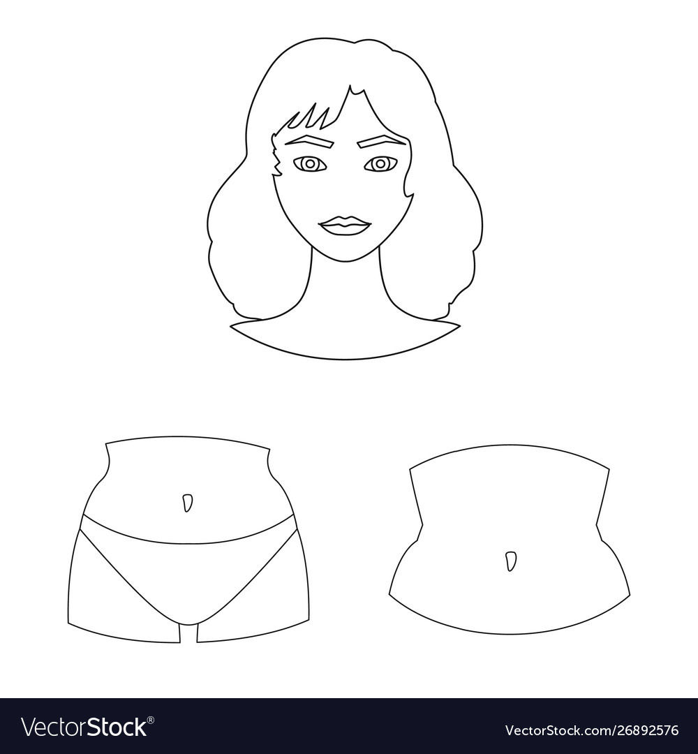 Isolated object body and part logo collection Vector Image Isolated object body and part logo collection Vector Image