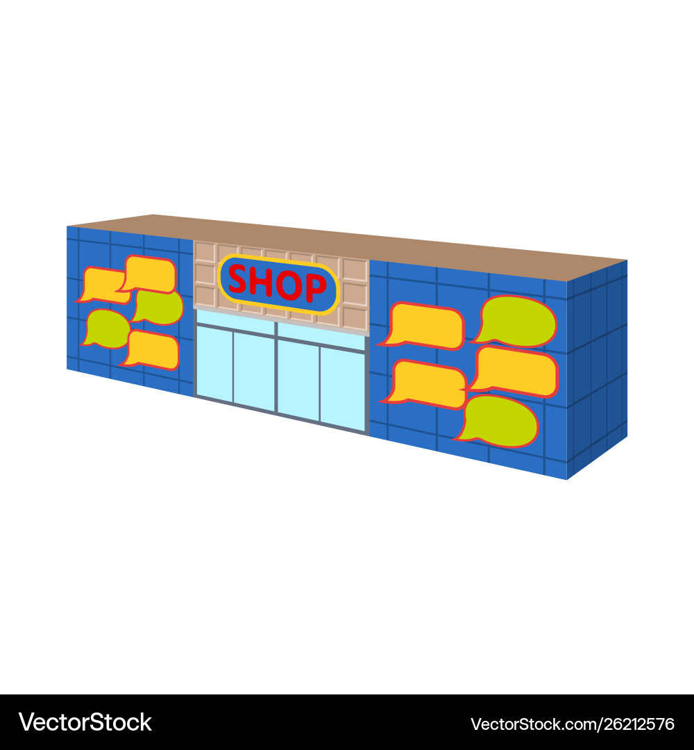 Isolated object shop and store icon collection Vector Image