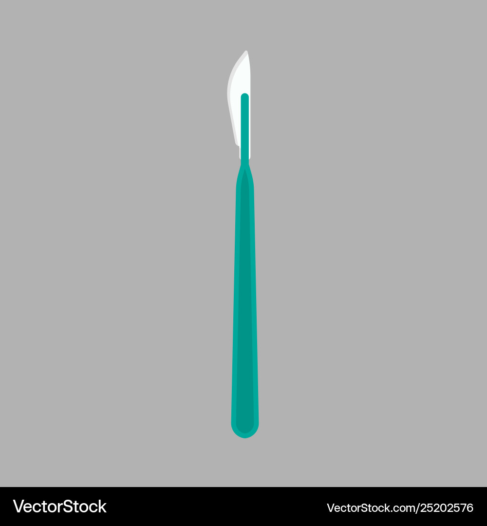 Medical scalpel clinic sharp blade first aid Vector Image