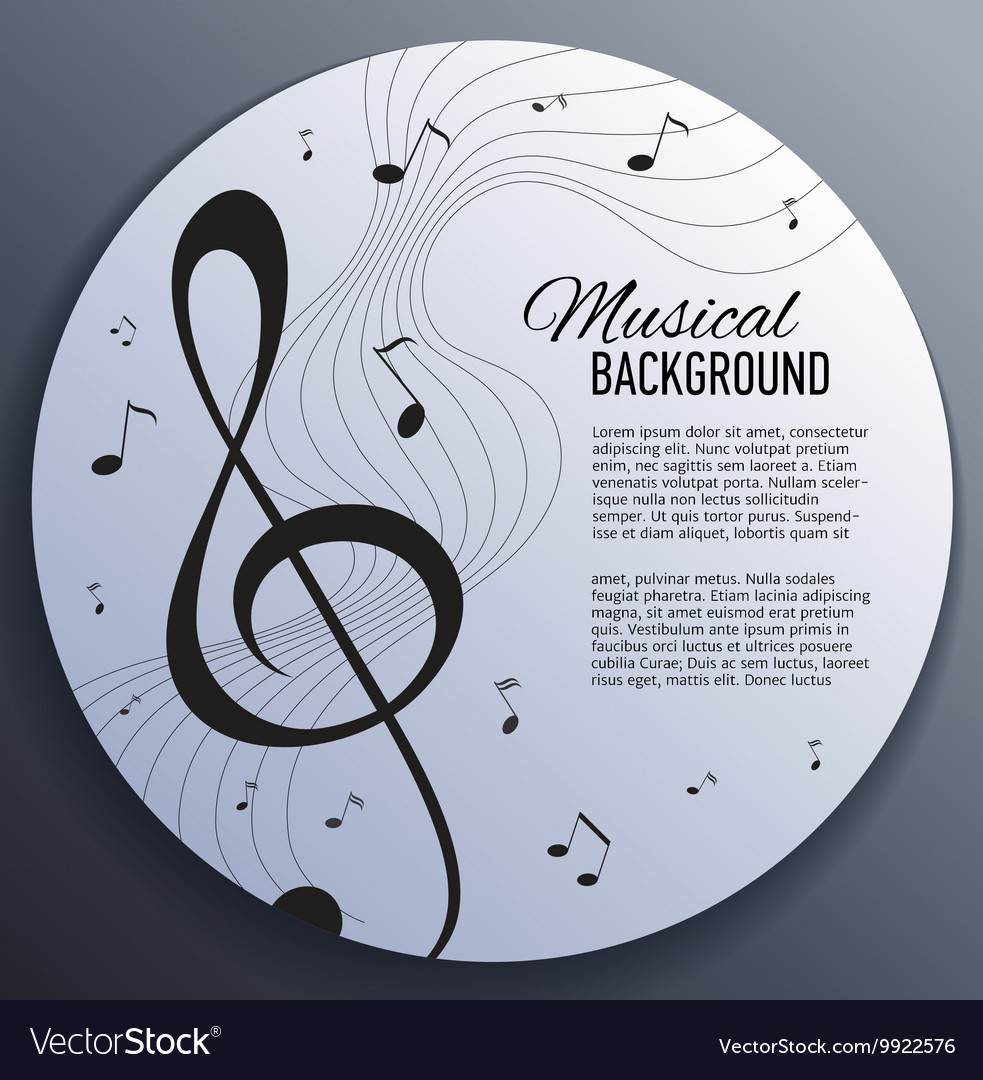 Paper background with music notes Royalty Free Vector Image