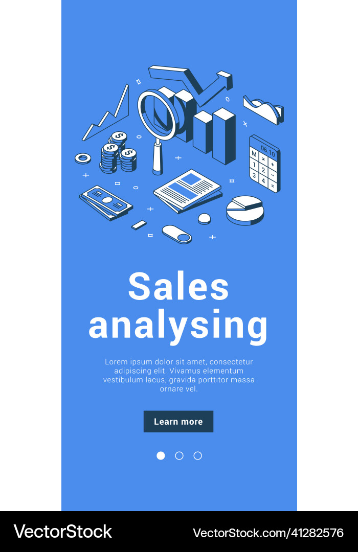 Sales analyzing business account balance planning Vector Image