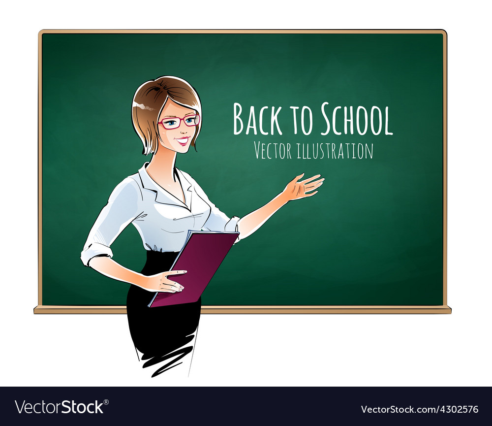 School teacher Royalty Free Vector Image - VectorStock