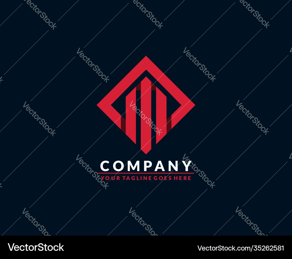Architecture building industrial company logo Vector Image