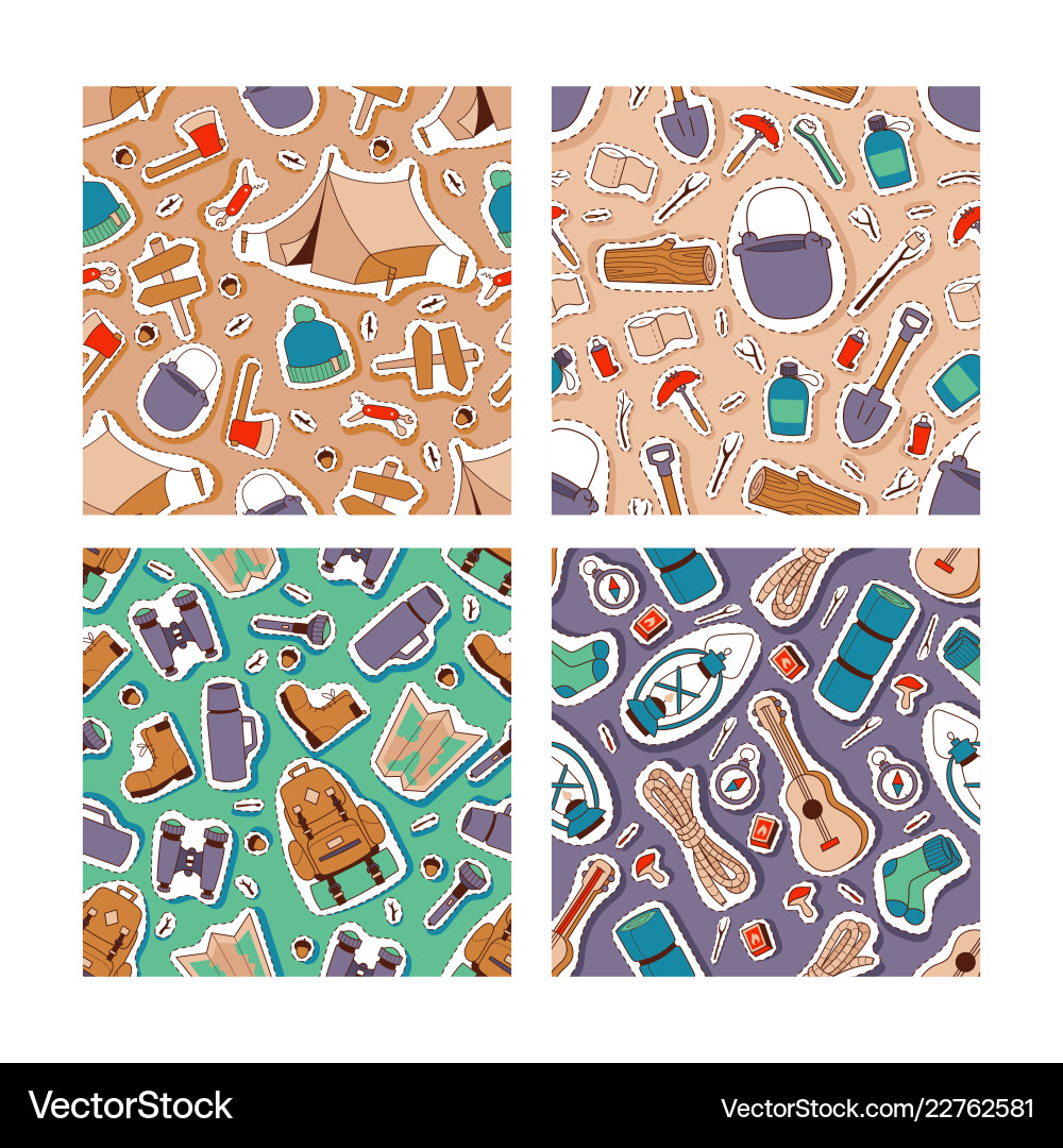 Camping and outdoor recreation Royalty Free Vector Image