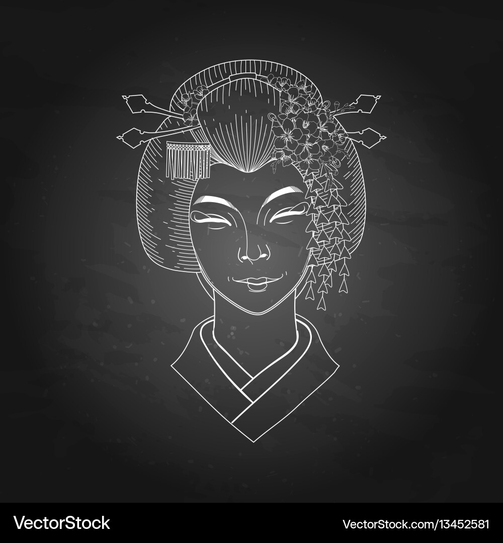 Cute asian girl Royalty Free Vector Image - VectorStock