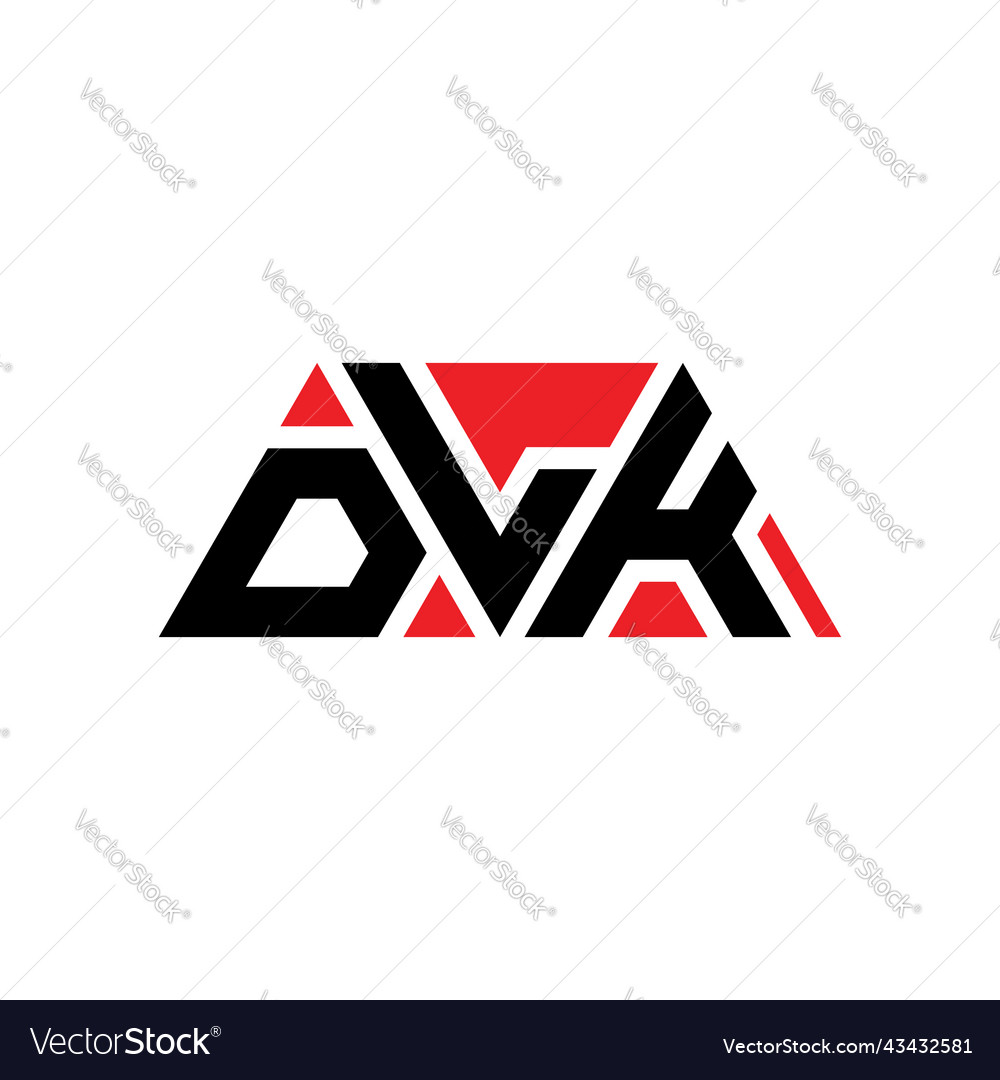 Dlk triangle letter logo design Royalty Free Vector Image
