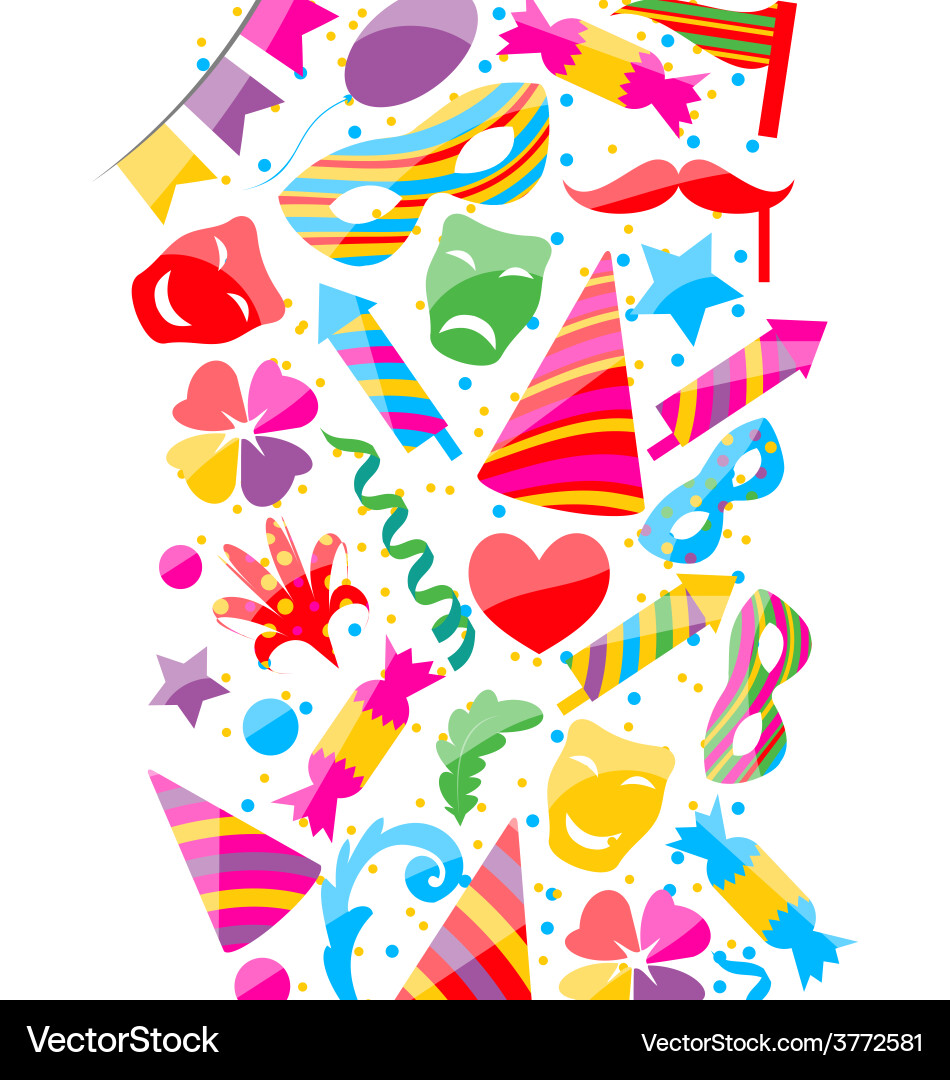 Festive background with carnival and party Vector Image