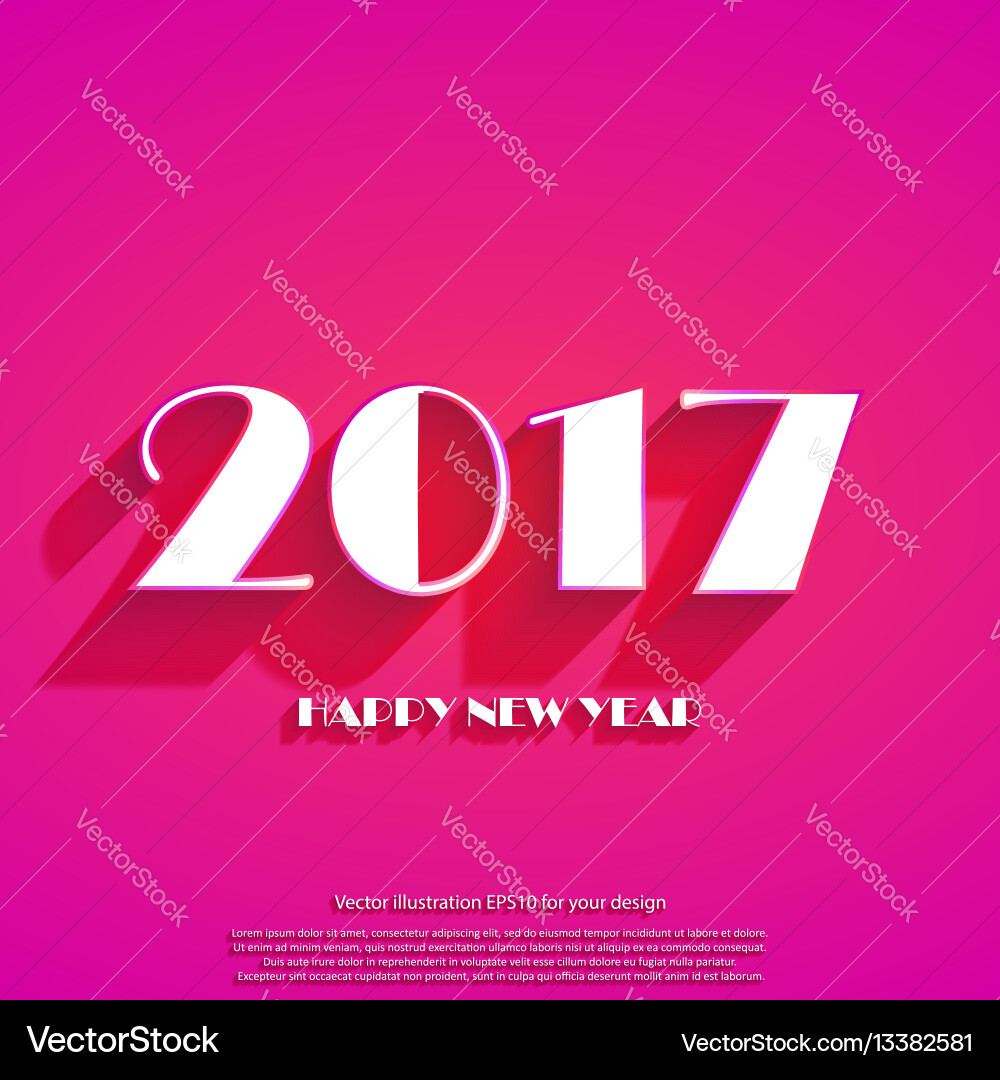 Happy new year 2017 background calendar Royalty Free Vector
