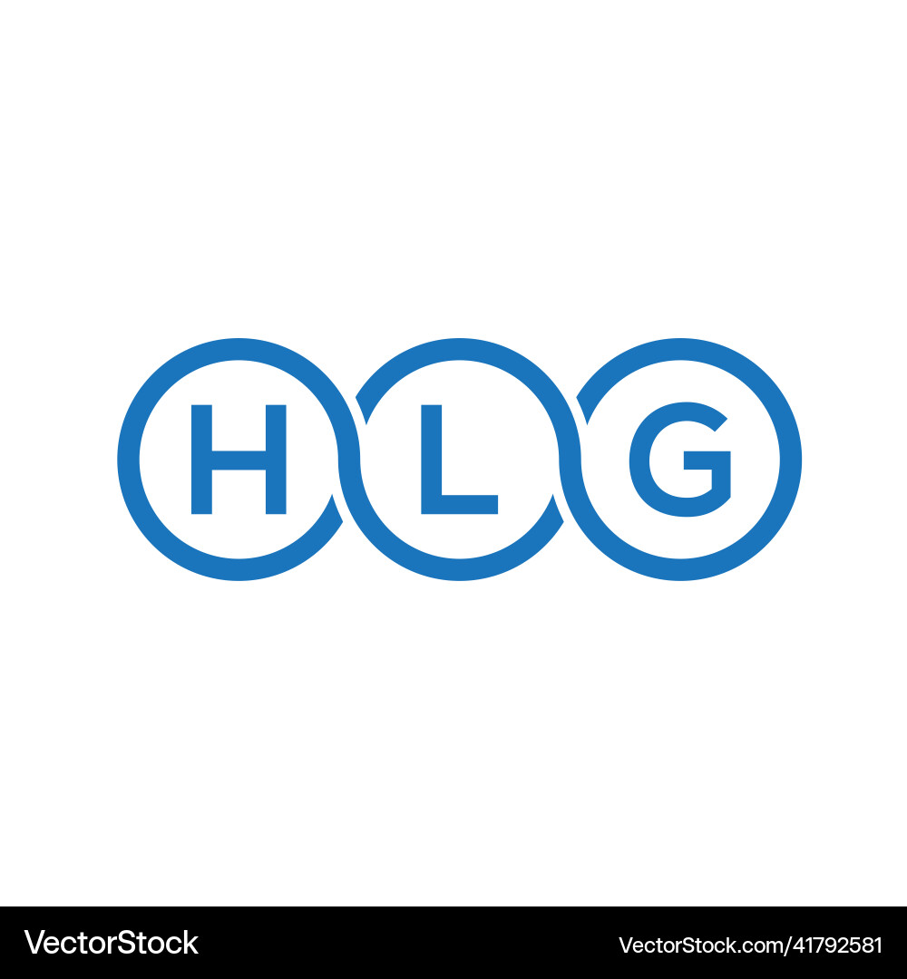Hlg letter logo design on white background Vector Image