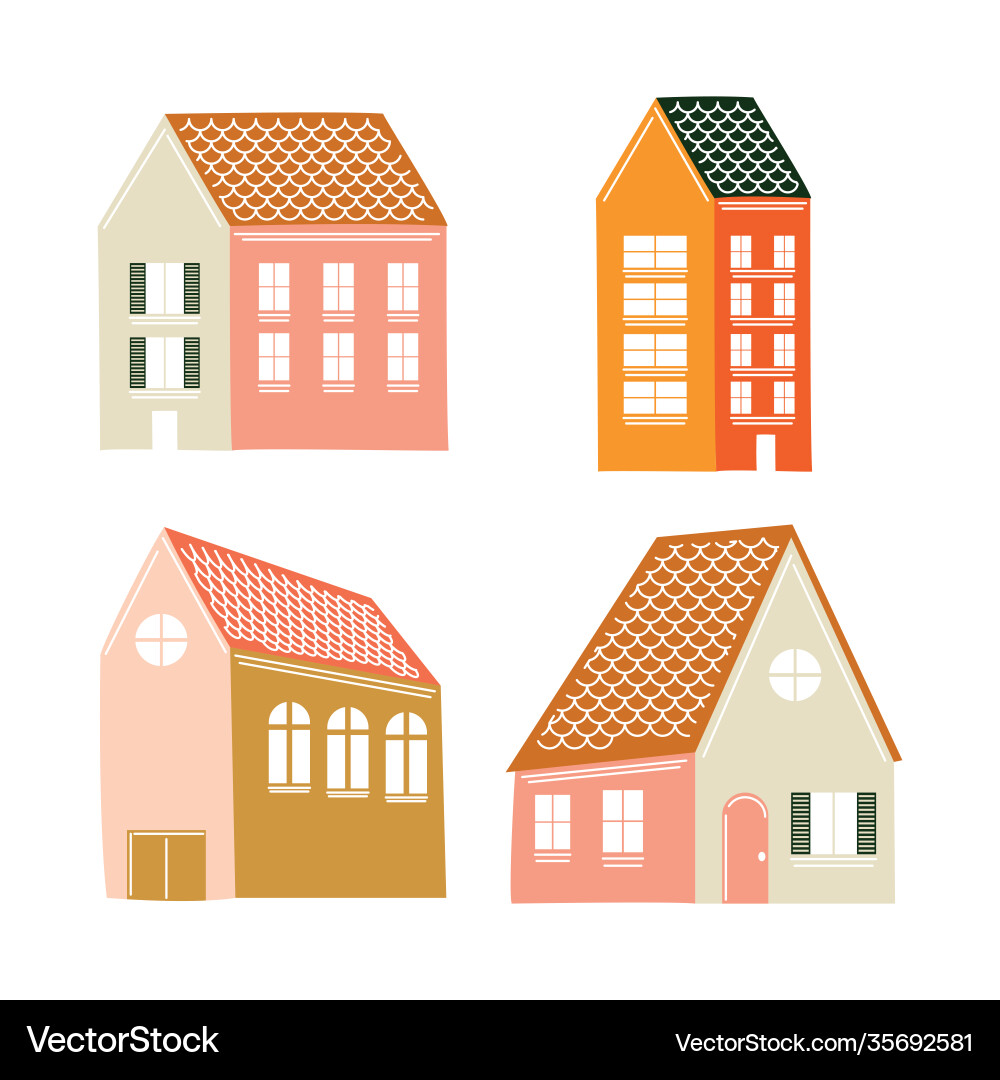 Houses icon collection design Royalty Free Vector Image