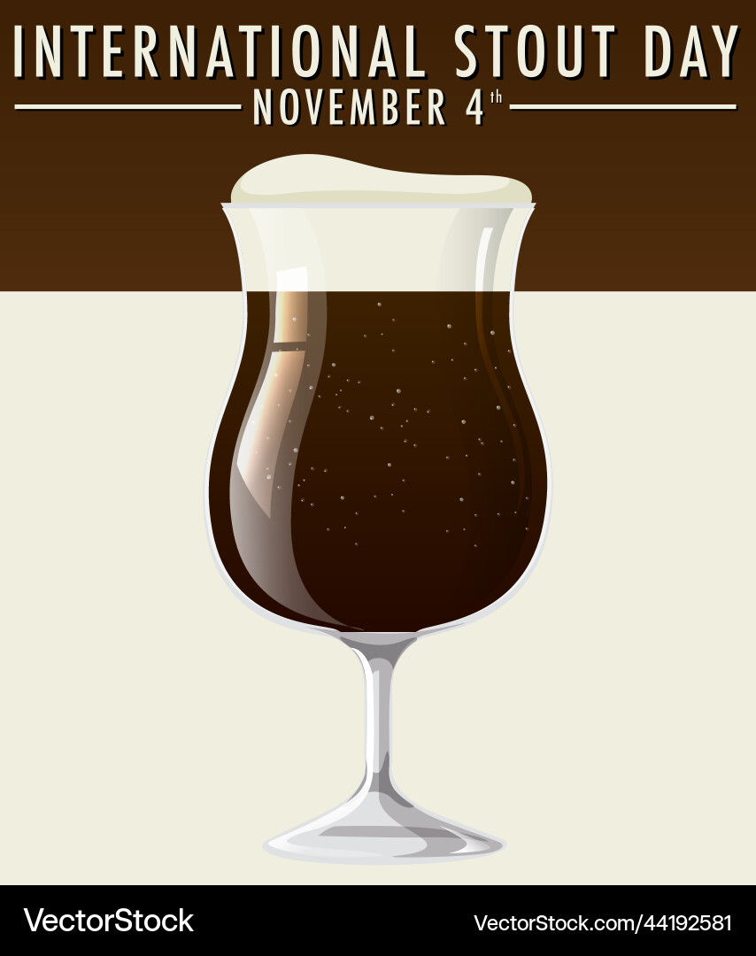 International stout day banner design Royalty Free Vector