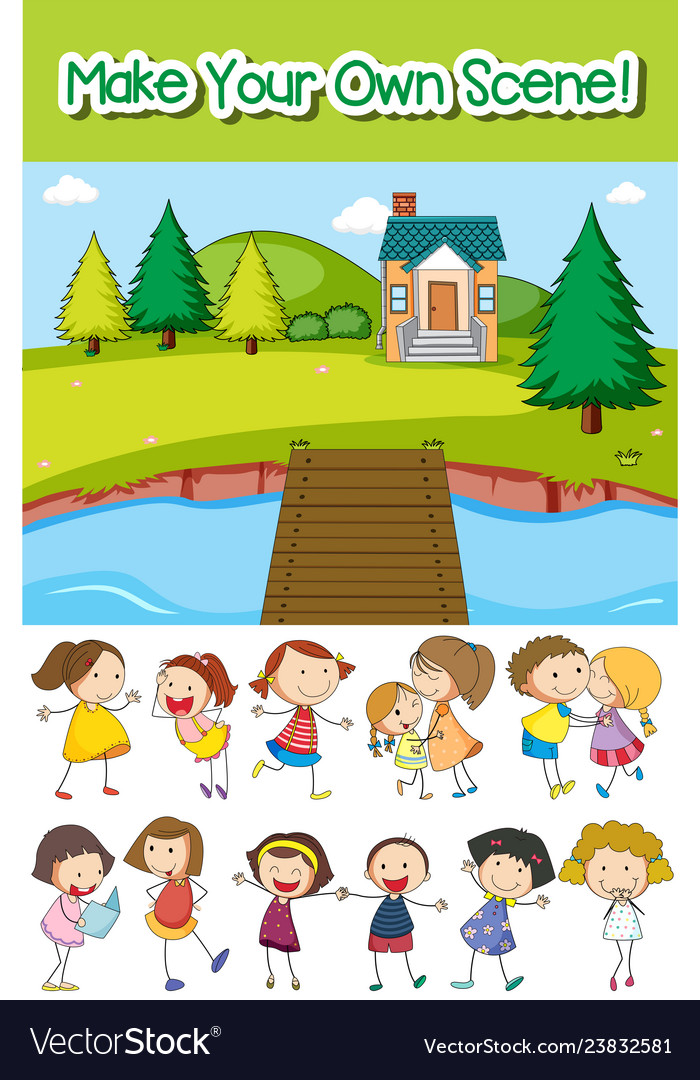 Make your own scene Royalty Free Vector Image - VectorStock