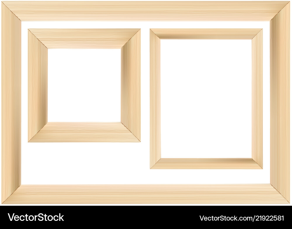 Set of wooden frame Royalty Free Vector Image - VectorStock